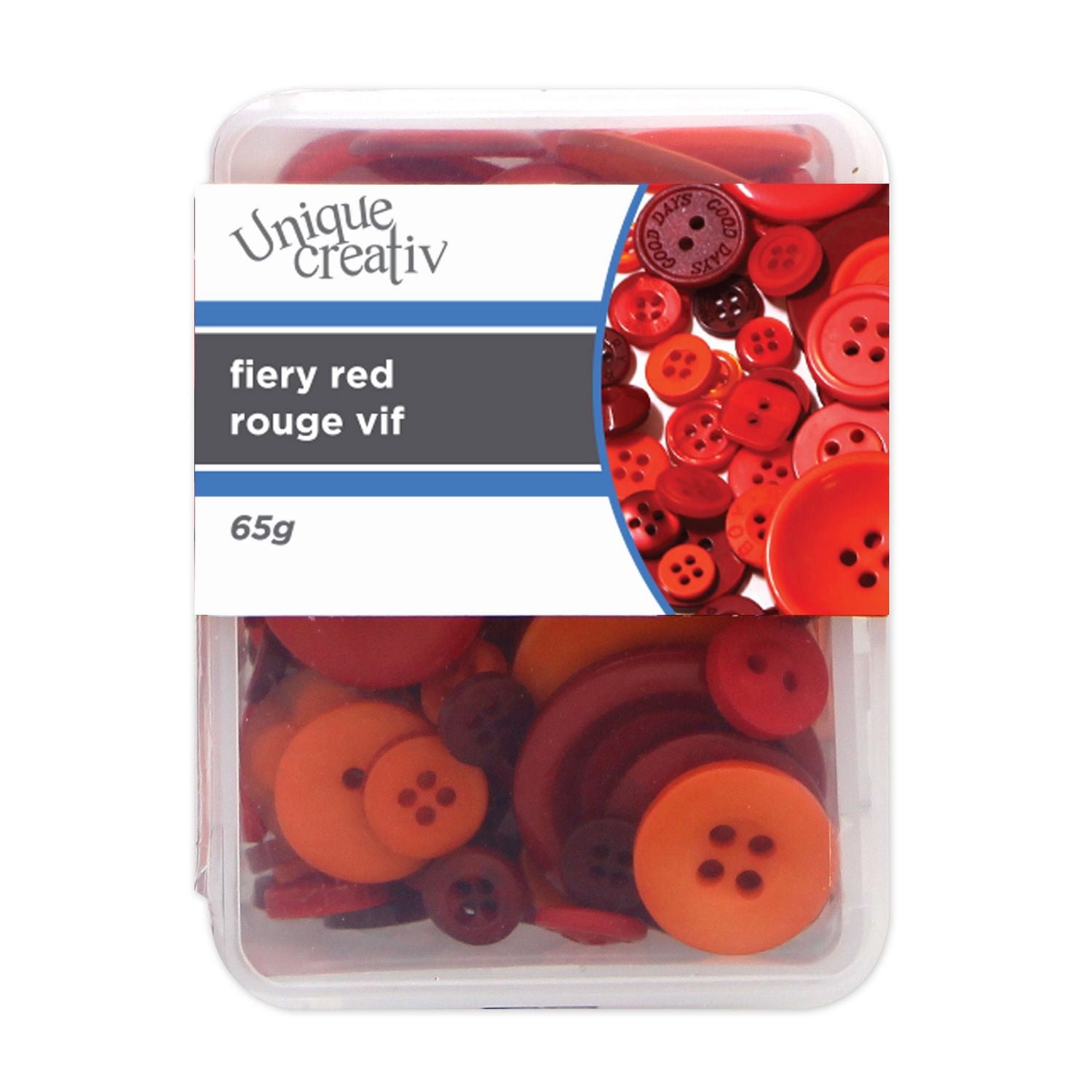 Click here for Unique Creativ Box Of Buttons  Red - Assorted Size... prices