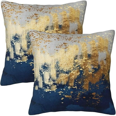 UPC 470884758777 - 1997 Navy Blue and Gold Pillow Covers 18 x 18 inch ...