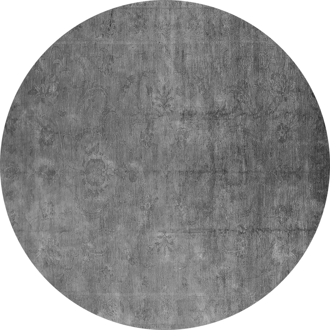 Ahgly Company Indoor Round Oriental Gray Industrial Area Rugs, 8' Round ...