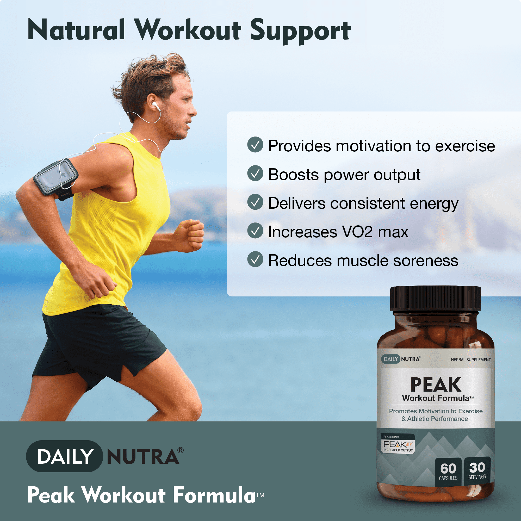 PEAK Workout Formula by DailyNutra – Improved Motivation and Exercise ...
