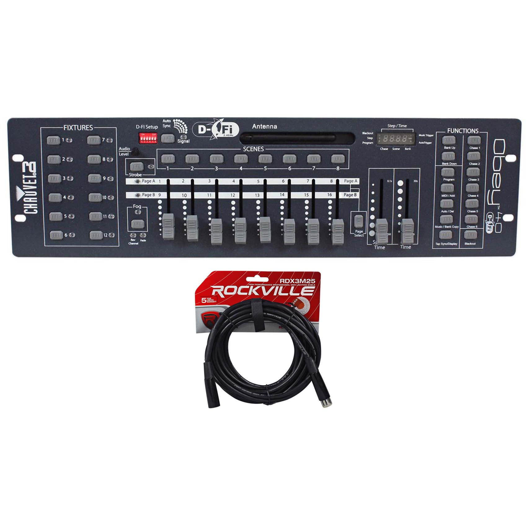 Chauvet DJ Obey 40 D-Fi 2.4 Wireless DMX Lighting Controller w/ MIDI ...