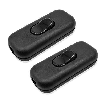 SICED 2 PCS Black Inline Switch cord Switch Bi-polar In-line Cord ...