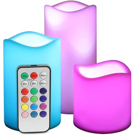 Flameless Candles [12 Colors] Flickering LED Candles with Timer ...
