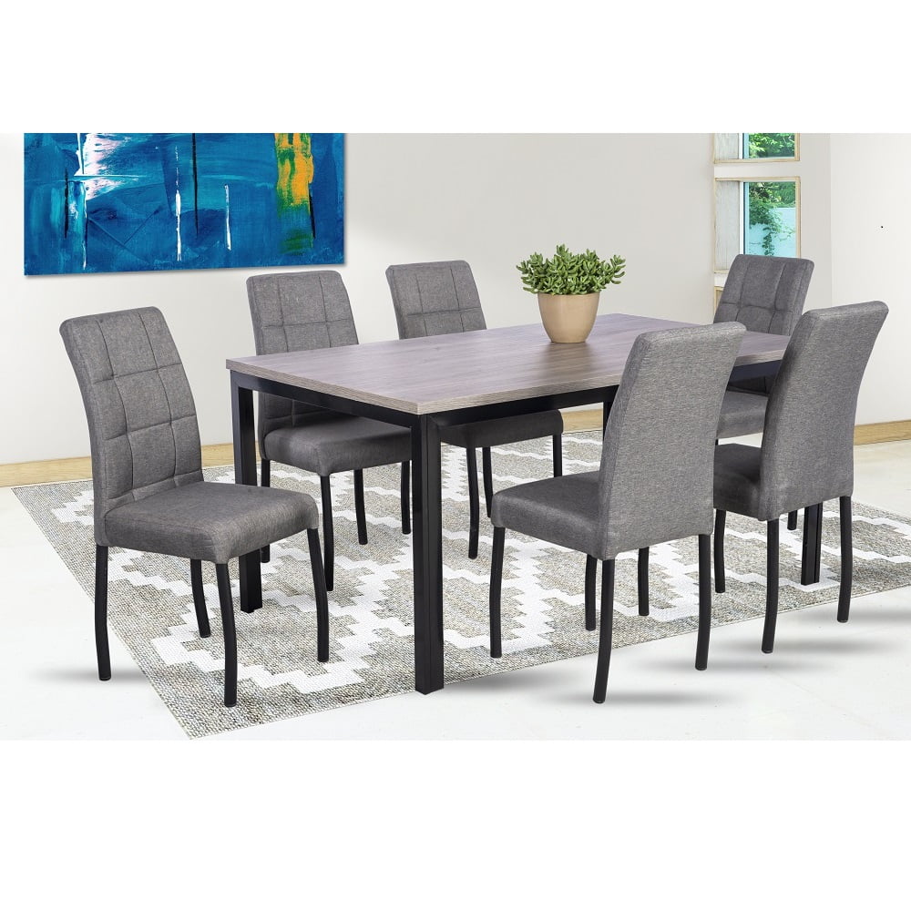Comedor Adra Gris 6 Sillas Tubular MOBILKRAFT Modelo Adra 6 Sillas ...