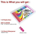 Mivont 200pcs 2.0mm Colored Mechanical Pencil Lead, 10 Unique Colors ...