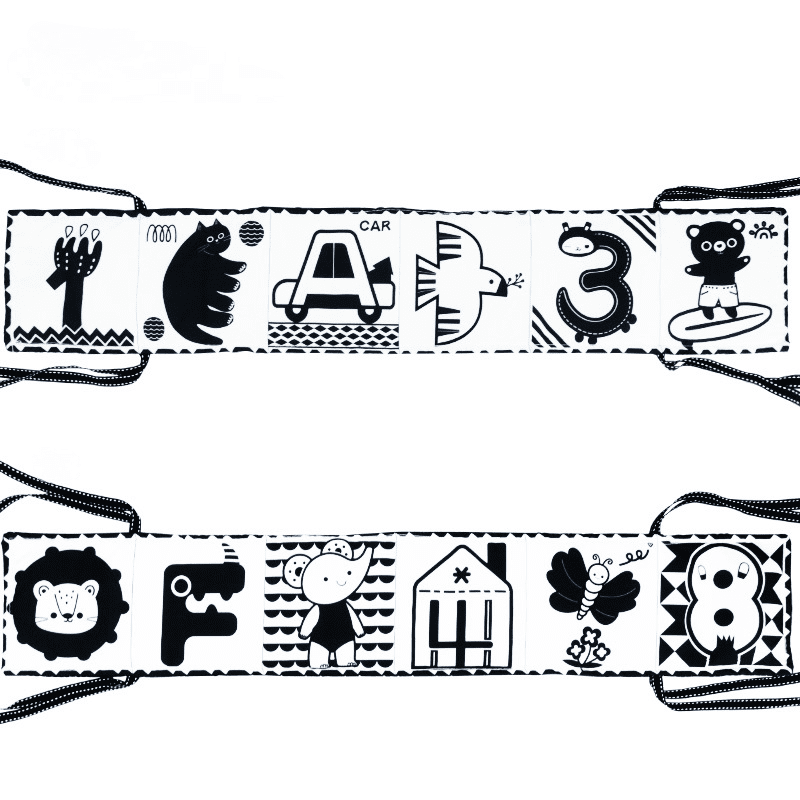Fybto Black And White High Contrast Sensory Baby Toys Baby Soft Books Suitable For Early Education Baby Tummy Time Toys 3d Can Bite And Tear Paper