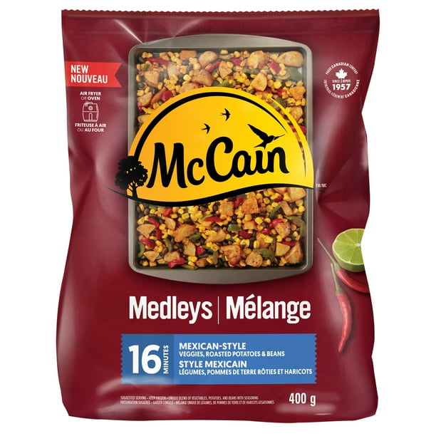 McCain® Medleys Mexican-Style Veggies, Roasted Potatoes & Beans, 400g ...