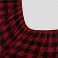 Flannel Sheets Queen Size Bed Set, Luxury Red and Black Plaid Christmas ...