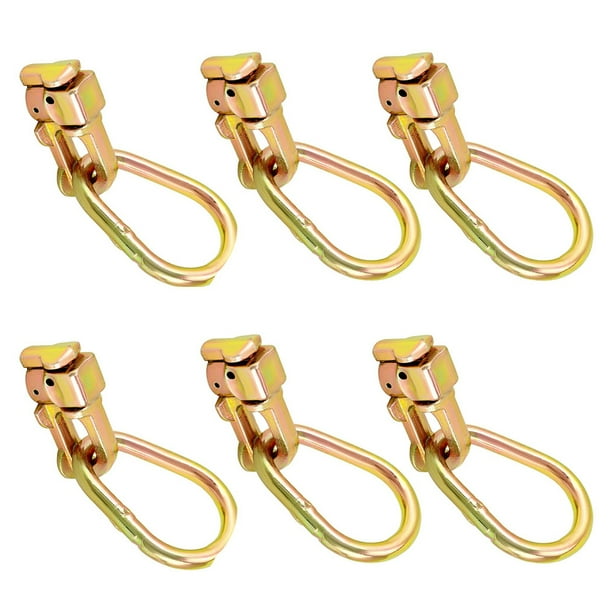 ZheElen 6PCS L-Track Double Stud Tie Down Fitting With Pear Link L ...