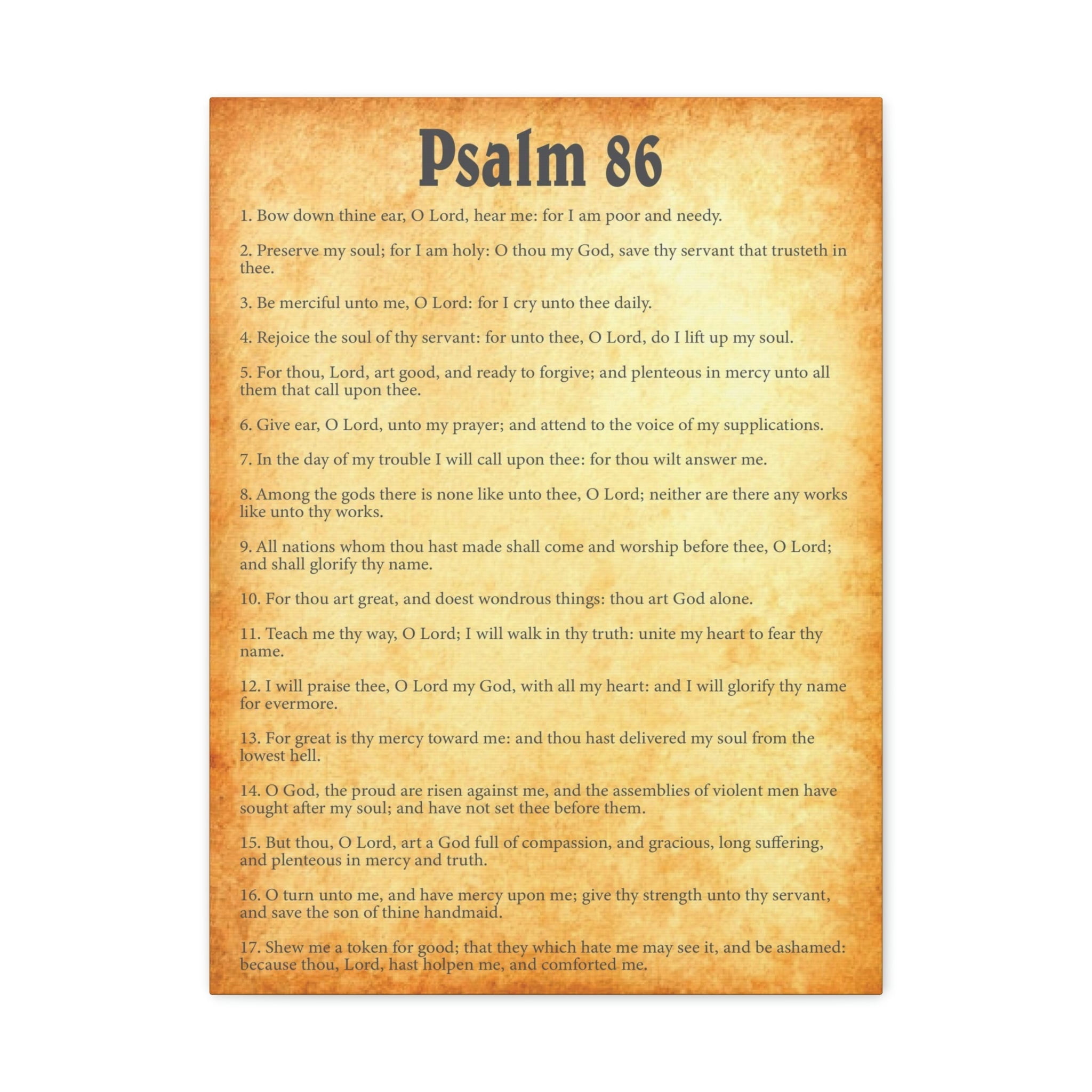 Scripture Walls Psalm 86:5 Chapter Gold Bible Canvas Christian Wall Art ...