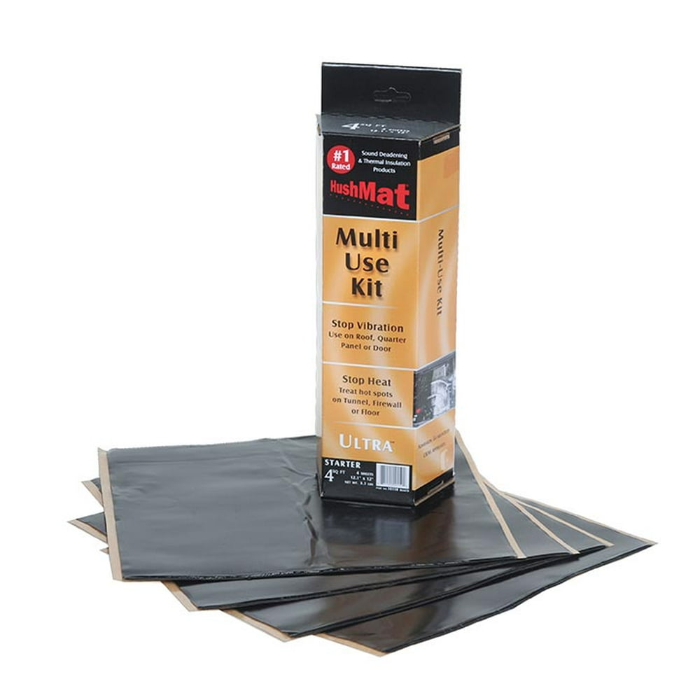 HushMat 10150 Multi-Use Sound-Deadening Kit with Stealth Black Foil, 3. ...