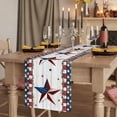 4 of July Burlap Cotton Table Runner 13x60 Inches Long, Red White ...