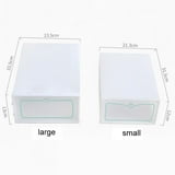 Clear Plastic Shoe Boxes Stackable Floding DIY Shoe Drawers Storage ...