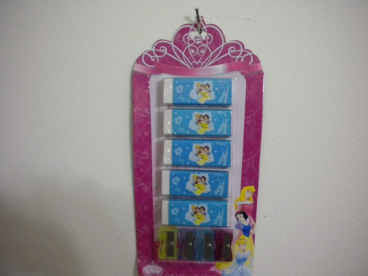 Disney Princess 5 Pc Erasers and 4 Multi Color Sharpeners - Walmart.com