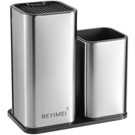 Knife Block ,Stainless Steel Knife Holder Modern Rectangular Design ...