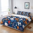 Basketball Baseball Football Queen Size Bed Set,Energetic Sports Theme ...