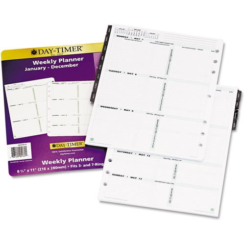 Day-Timer Dated 2-Page-per-Week Organizer Refill, January-December, 8.5 ...