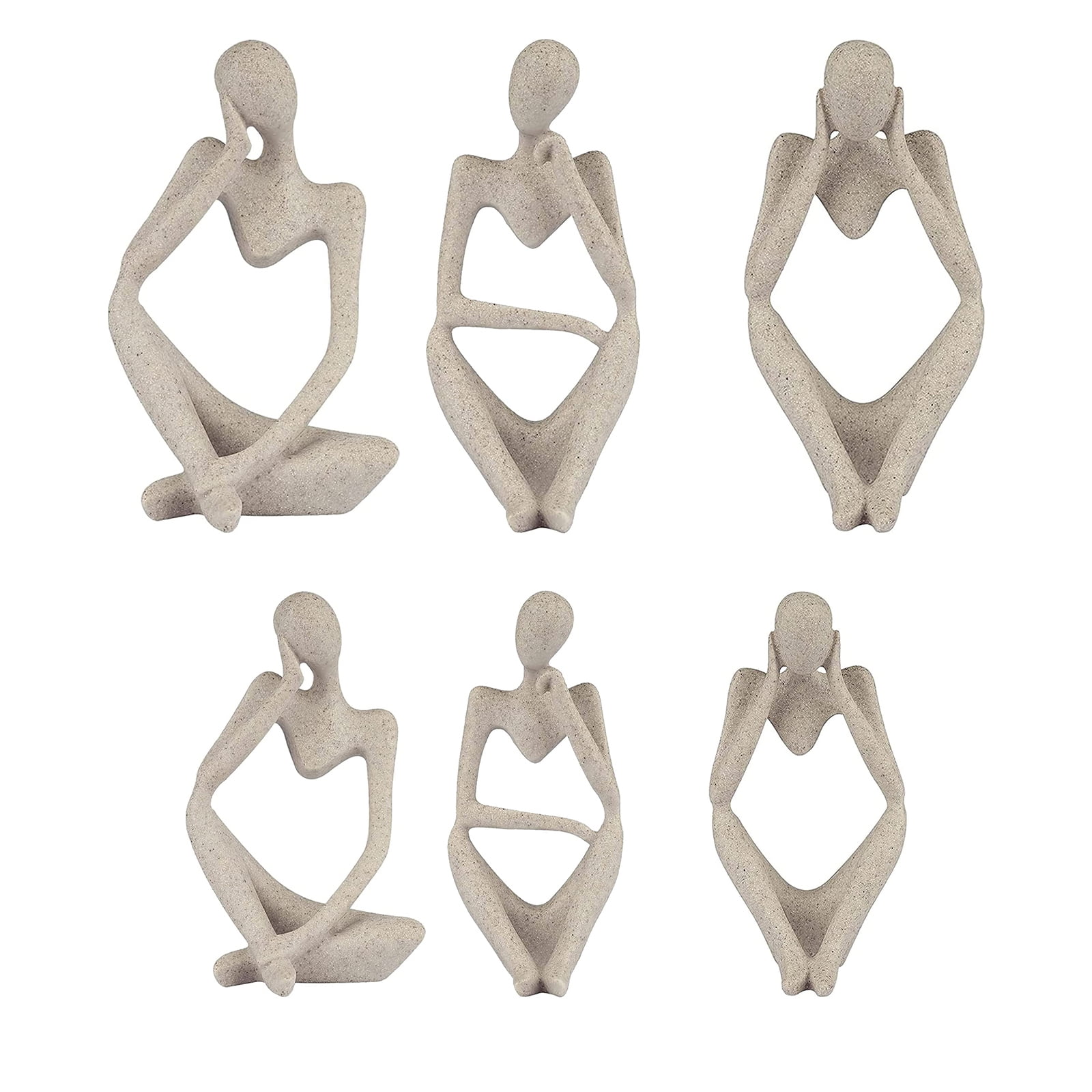 Portable Abstract Art Sculpture Resin Ornaments Statue Thinker Abstract ...