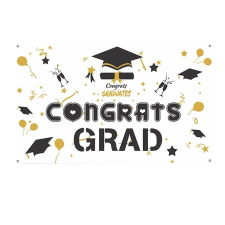 Graduation Banner Poster Polyester Festival Graduation Banner Backdrop ...