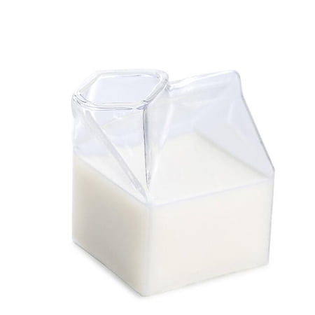 Glass Milk Glass Cups Creative American Milk Cartons Novelty Milk ...