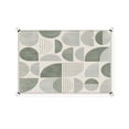 Abstract Semicircles Sun Shade Sail 12'X16' Boho Art Modern Sage Green ...