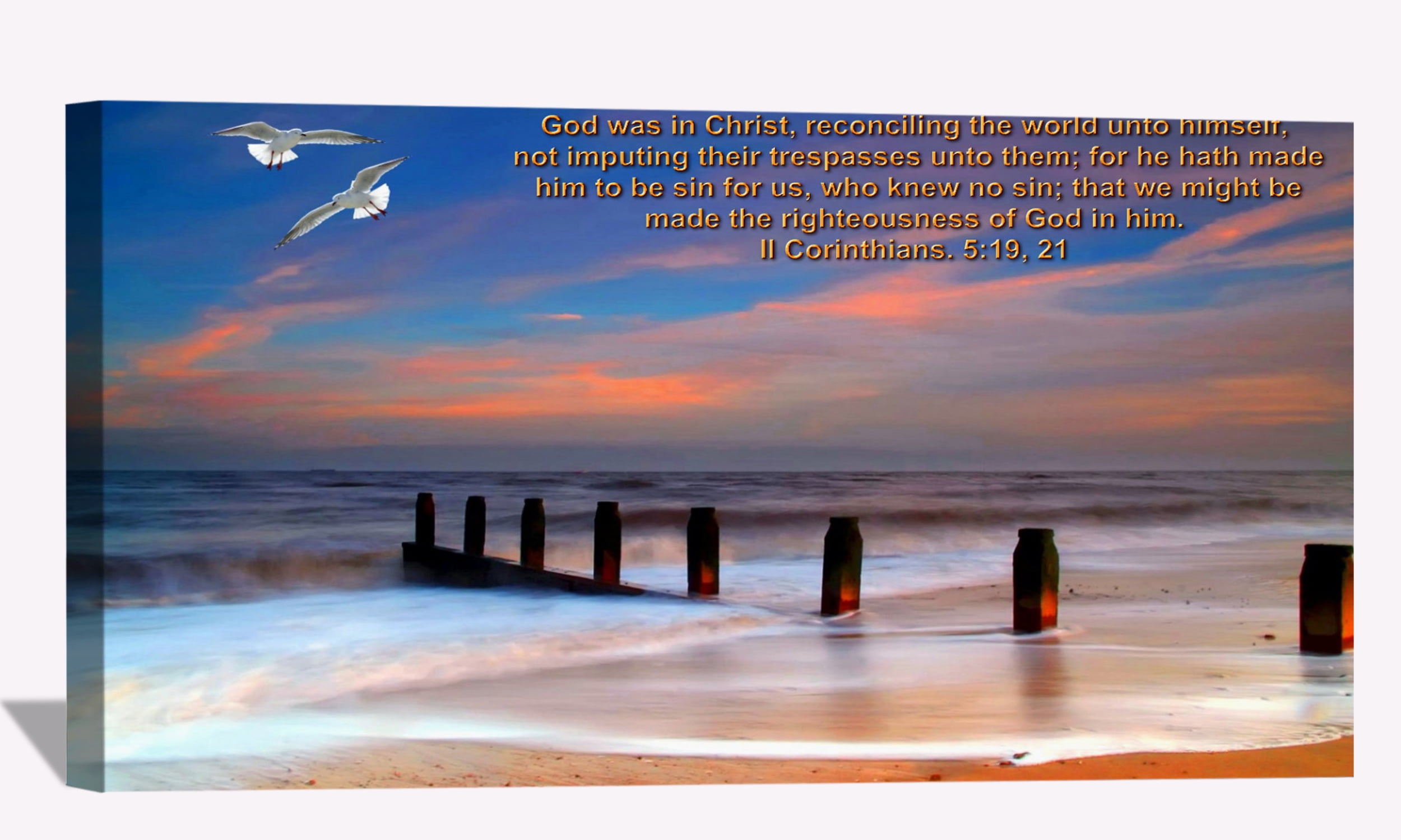Christ Canvas Art Jesus Framed Painting God Was In Christ Quotes Wall ...