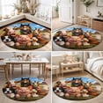 Country Animal 7' Round Rug for Living Room Conversation Area, Horse ...