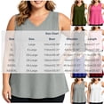 HongQid Plus Size V Neck Sleeveless Pleated Tank Top Ladies A Line ...