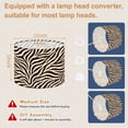 Drum Lamp Shade Abstract Zebra Stripe Brown Cream Organic Line Art ...