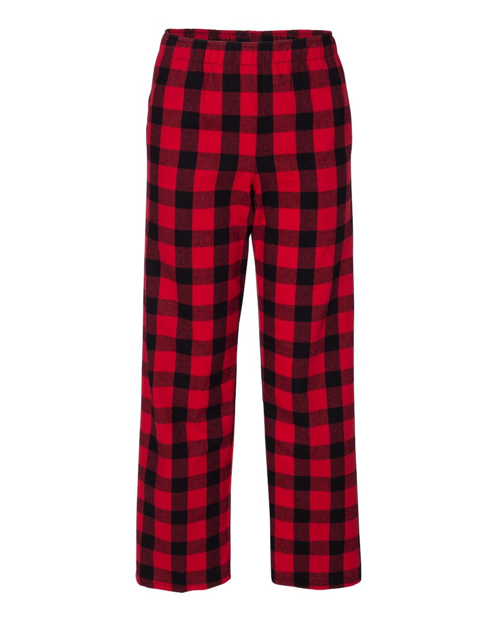 Boxercraft Youth Flannel Pants with Pockets S Red/ Black Buffalo ...