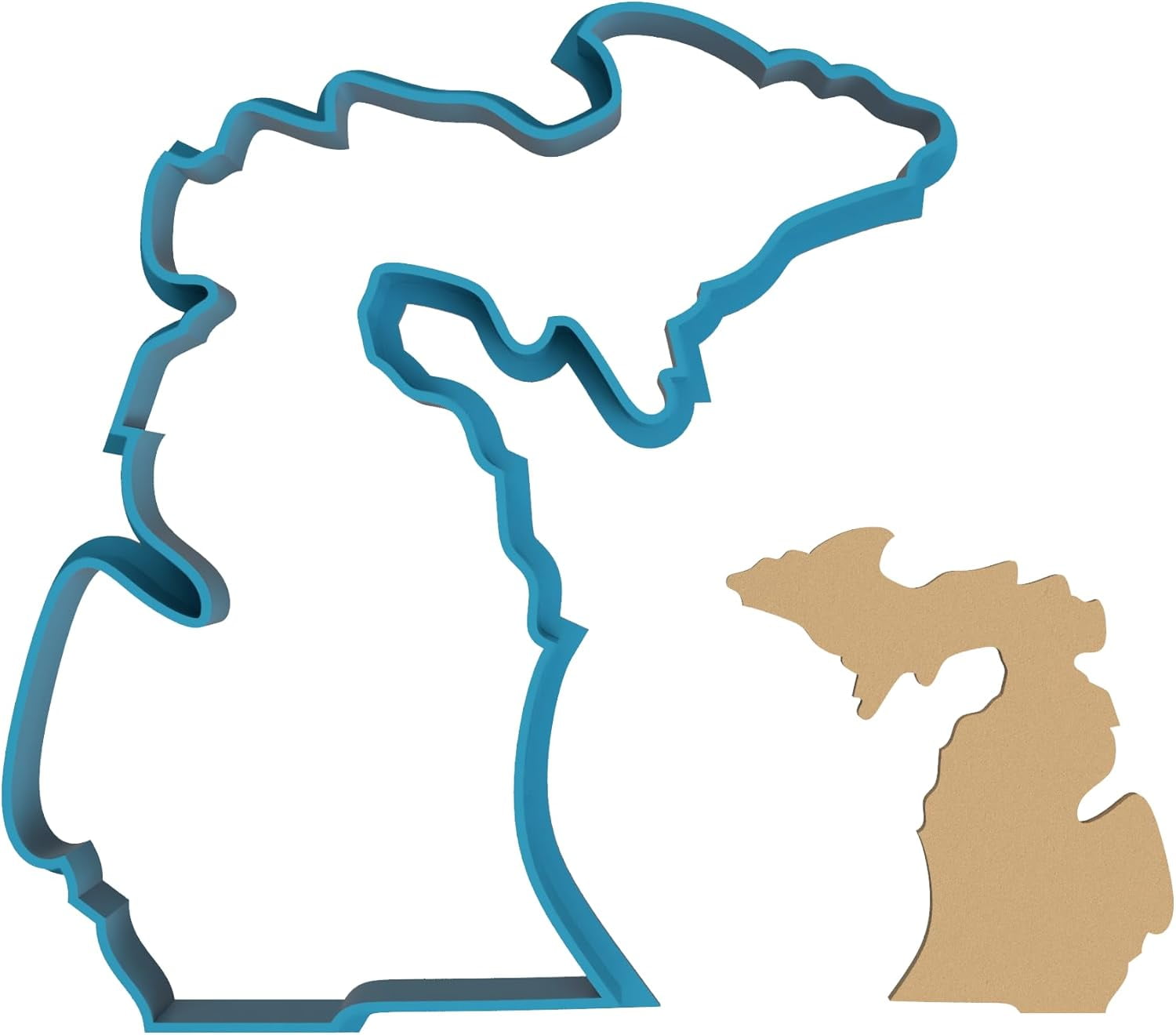 Michigan State Outline Cookie Cutter - Water Winter Wonderland, MI ...