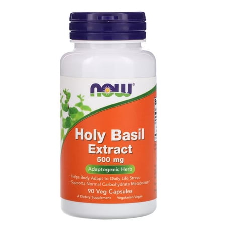 NOW - Holy Basil 500mg - 2% Std 90vcap, 90 Capsules | Walmart Canada