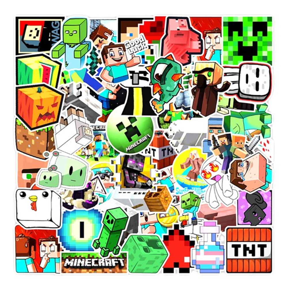 Buy Dicasser Minecraft Cartoon Sticker Luggage Laptop Skateboard Water ...