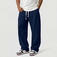 AGKIZG Solid Color Men's Sweatpants Twisted Waistband Drawstring ...