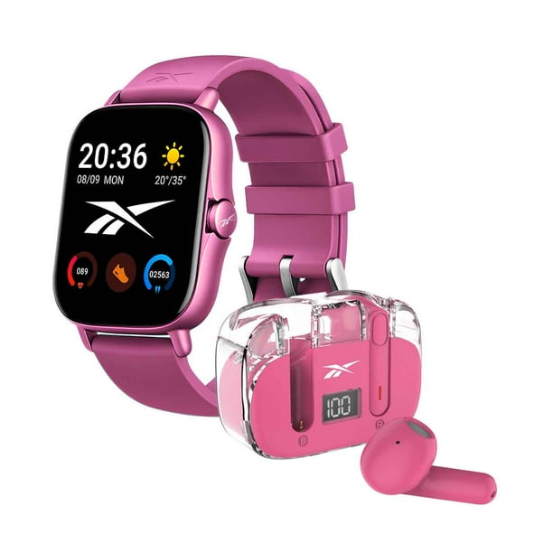 SMARTWATCH REEBOK SPORT PACK CON AUDIFONOS TWS ROSA | Bodega Aurrera en ...