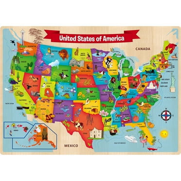 The Learning Journey Jumbo Floor Puzzles USA Map - Walmart.com