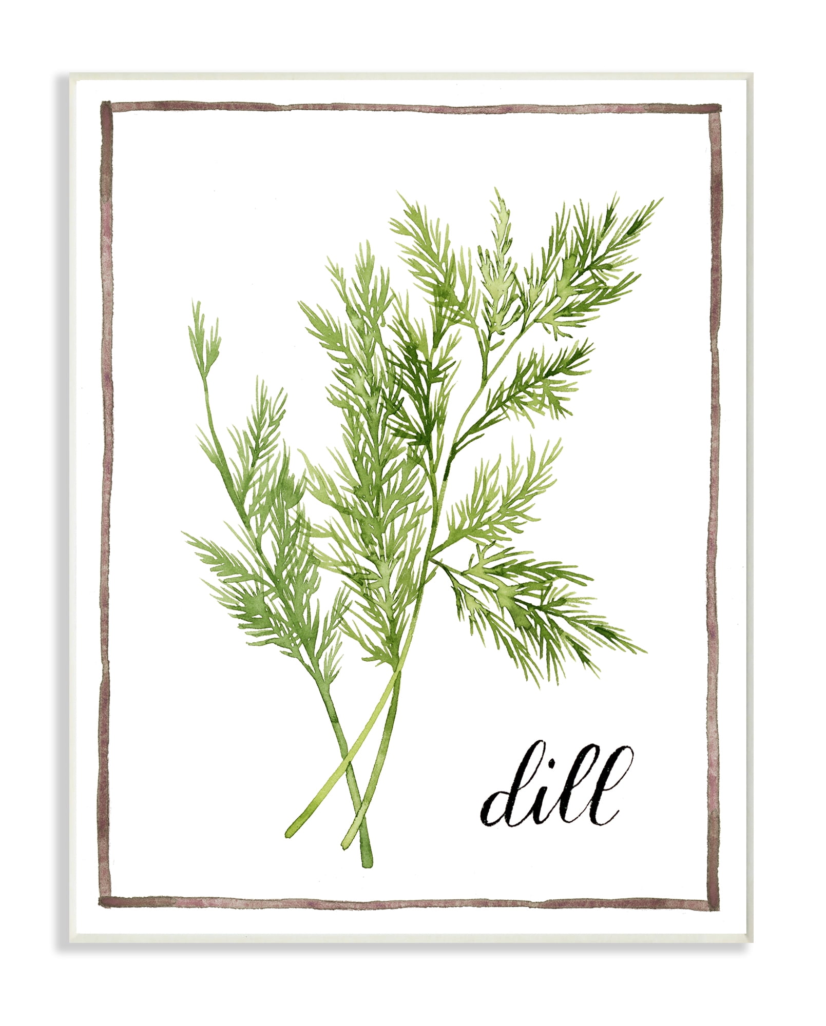 The Stupell Home Decor Collection Watercolor Herb Illustration Dill ...