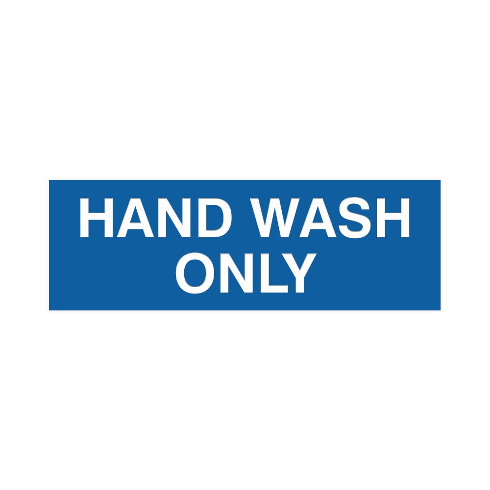 Basic Hand Wash Only Sign (Blue) - Large - Walmart.com