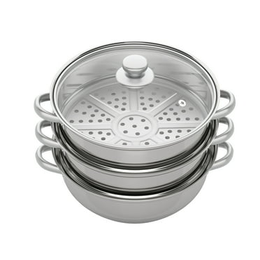 OhhGo Steamer for Cooking, 11 inch Stainless Steel Steamer Pot, 3 Tier ...