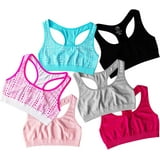 Alyce Ives Intimates Girls Sports Bra Preteen Junior 6 Pack Solid Dot ...