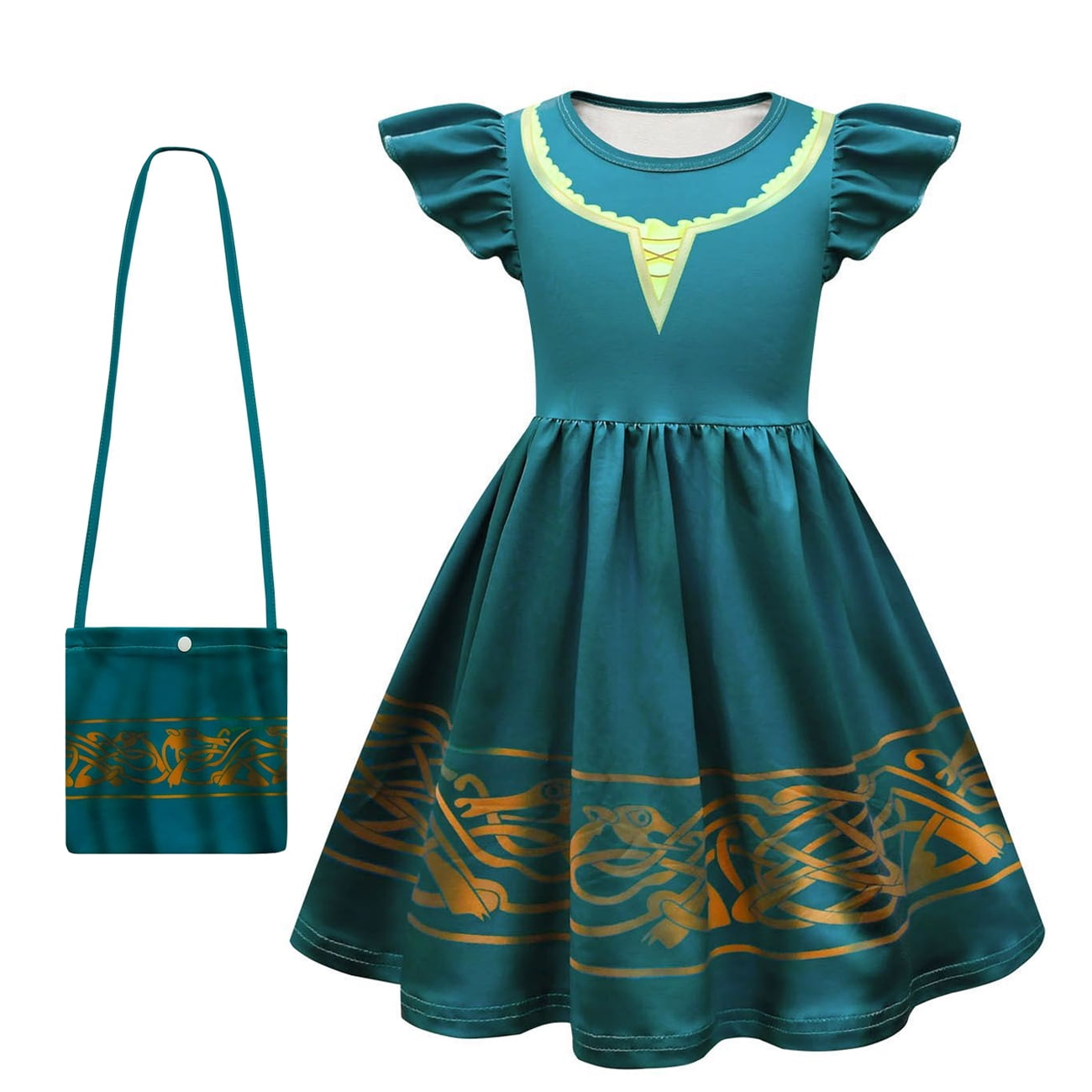 Click here for Satkull Princess Merida Dress For Girls Halloween... prices