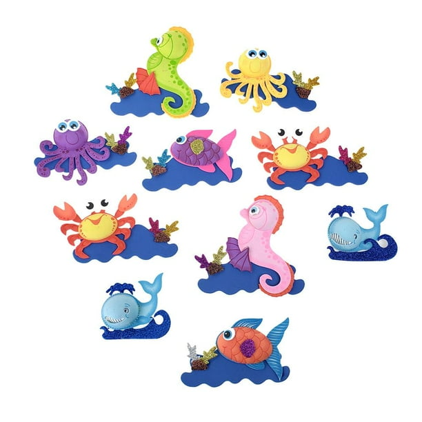 Foam Sea Creature Cutouts, Assorted Animals - Walmart.com - Walmart.com
