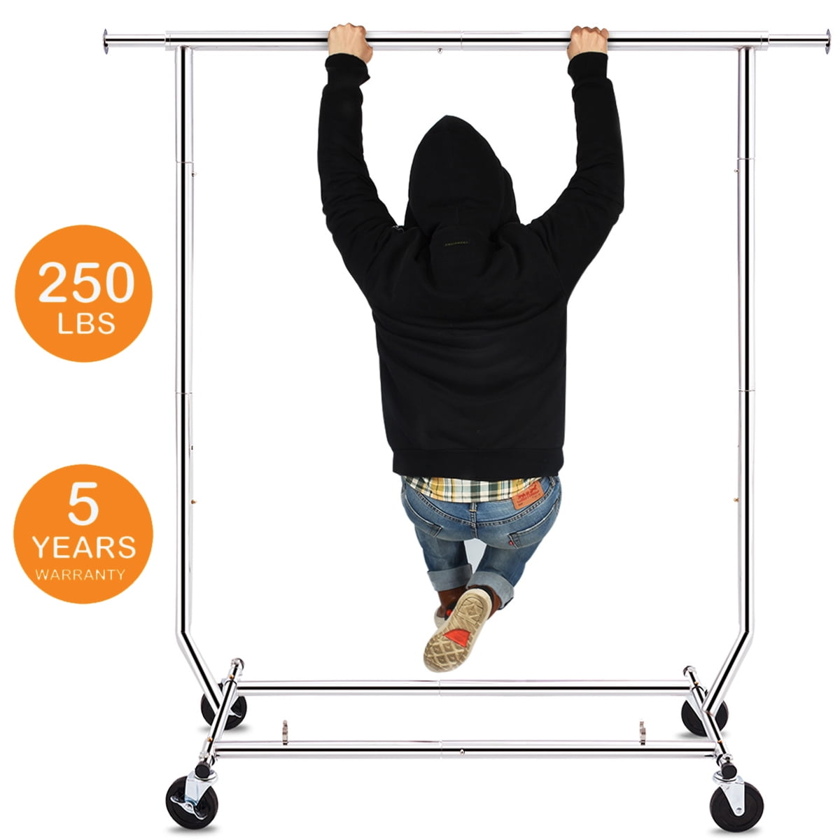 HOKEEPER 250 Lbs Heavy Duty Garment Rack Rolling Clothes Rack for ...