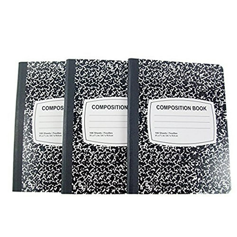 jot marble composition books 3 pack (100 sheets each) 93/4x71/2 inch/24 ...