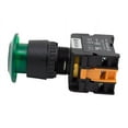 Green 22mm 1NC 1NO Latching Maintained Push Button Switch 110V LED Illuminated - Walmart.com