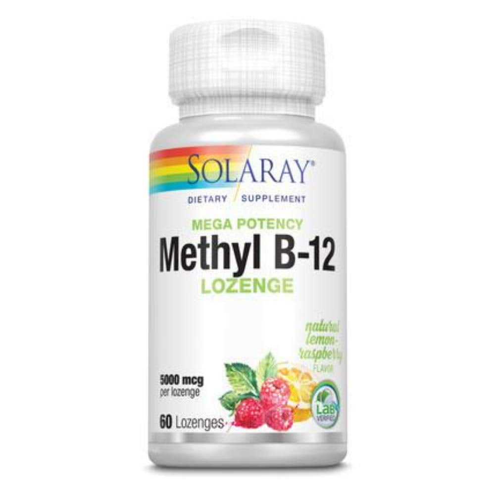 Suplemento SOLARAY, metil B12, limón, 5000 mcg, 60 unidades | Walmart ...