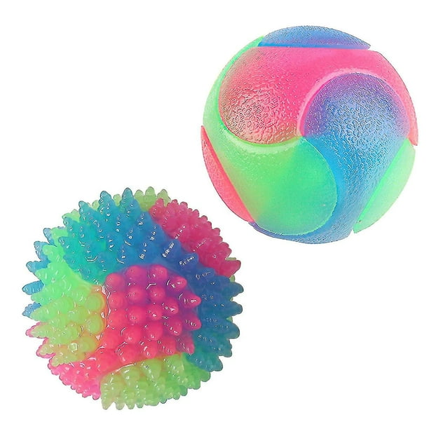 Flash Bouncy Ball Led Teeth Ball Glowing Ball Pet Color Light Ball ...