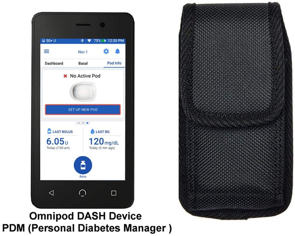 Premium Classic Style Pouch case with Belt Clip for Omnipod Dash PDM ...