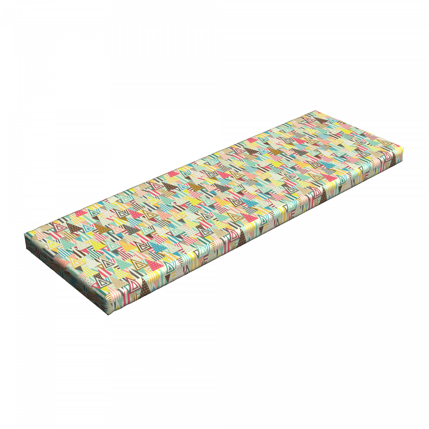 Abstract Bench Pad, Geometric Triangles Consist of Polka Dots and ...