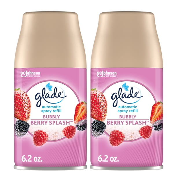 Glade Automatic Spray 2 Refills, Air Freshener, Bubbly Berry Splash, 2 ...